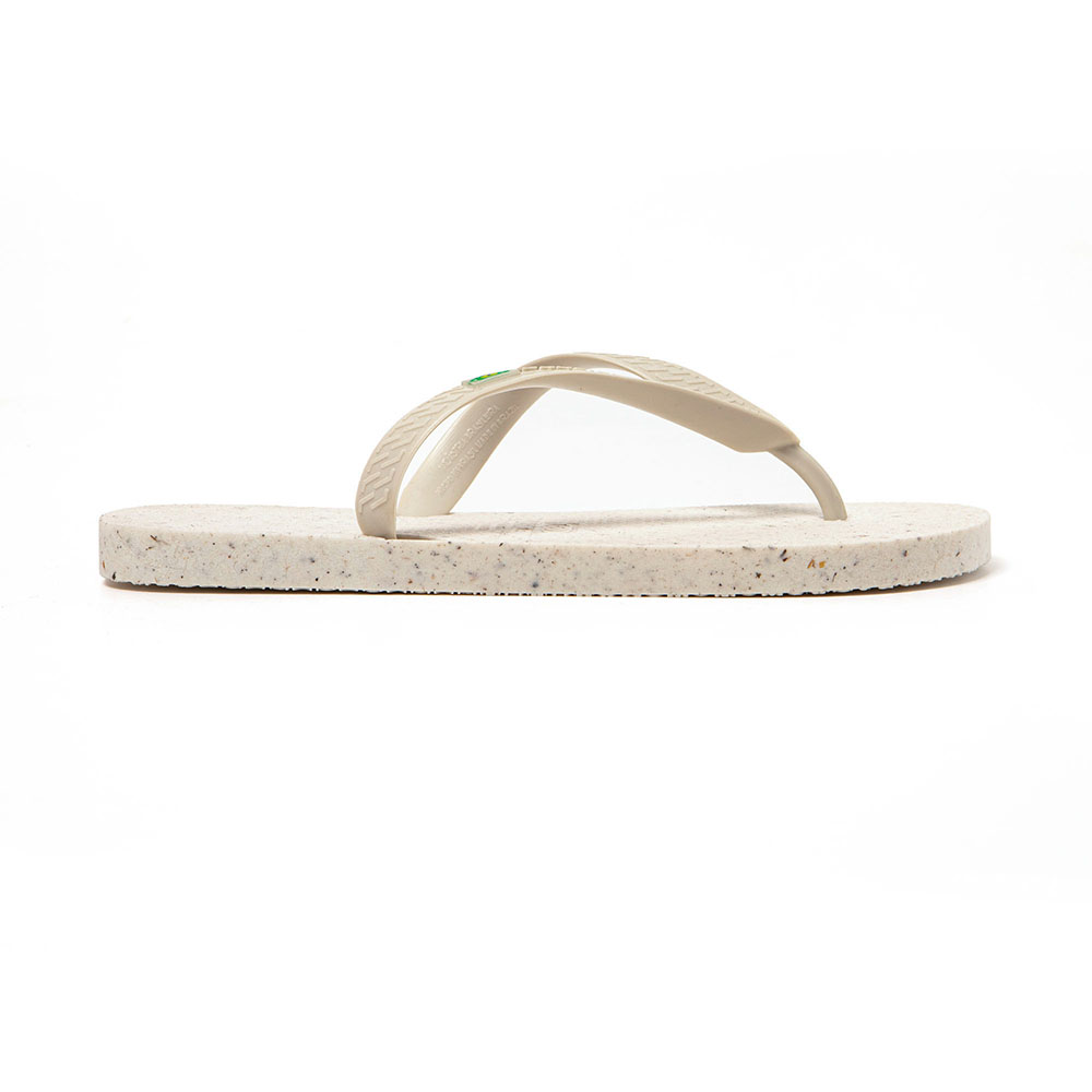 Recycled flip flops for men Re Walk white