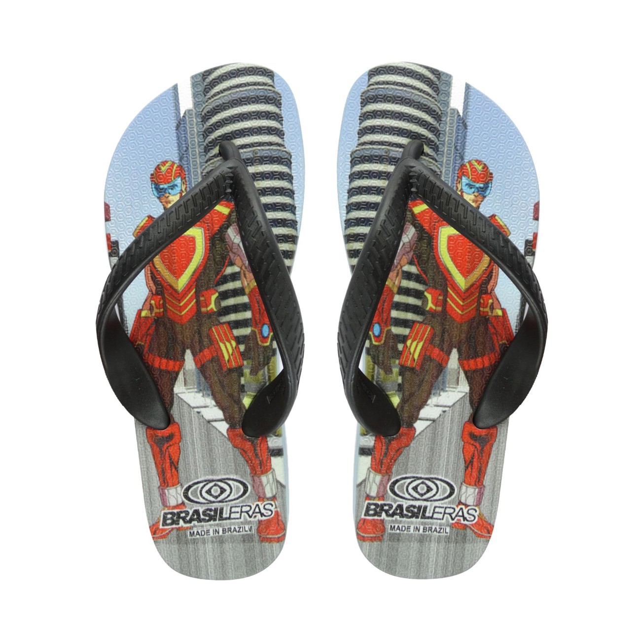 Beach flip-flops BRASILERAS,Kid Super Hero ,Made in Brazil